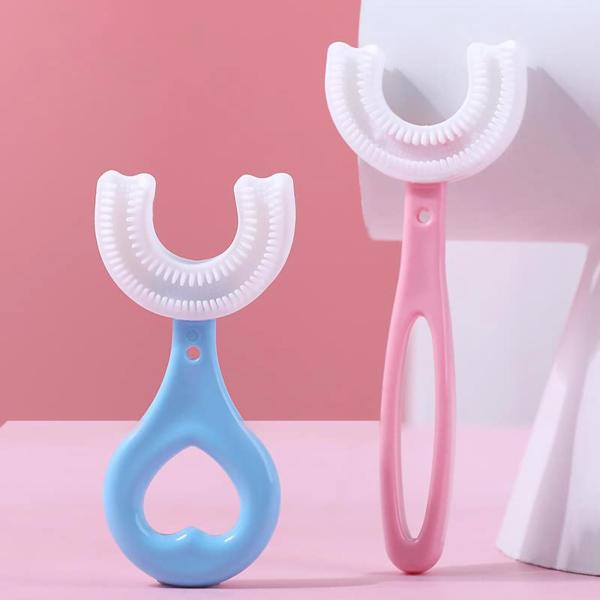 Anemoi Kids Silicone Children Infant Toothbrush 360 Degree U-Shaped For ...