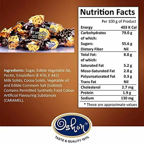 Oshon Crunchy Eclairs Candy Jar with 230 Pcs - JioMart