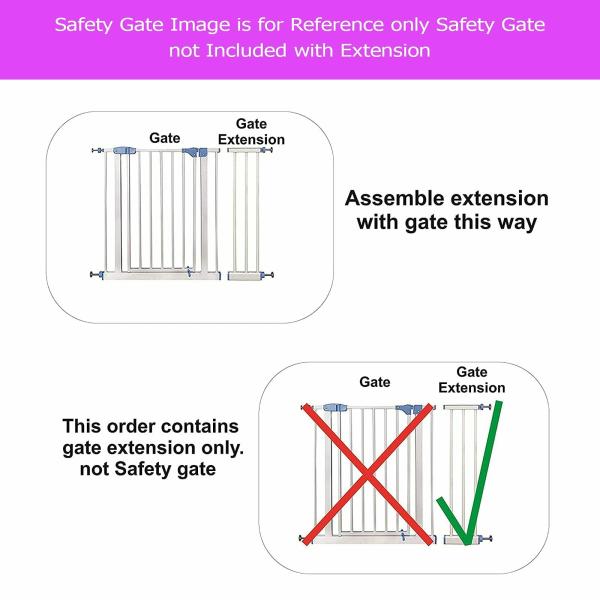 Safe-o-kid 45Cm Safety Gate Extension/Barricade Baby Safety Metal ...