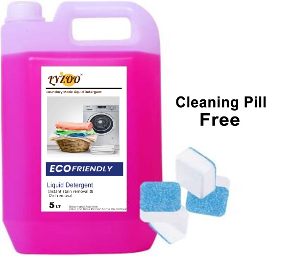 LYZOO Washing machine Top and Front Load Rose Liquid Detergent And Free ...