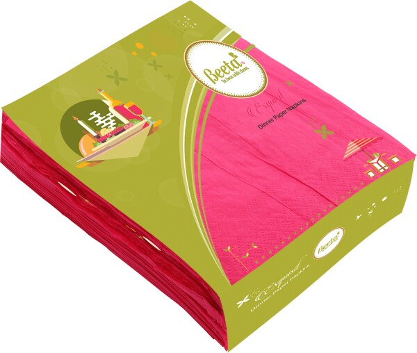 Beeta Coloured Dinner Paper Napkin Tissue 50 Napkin x 2 Ply (Assorted ...