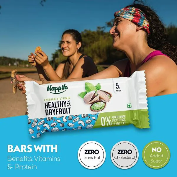 Happilo Premium Pistachios Healthy Dry Fruit Bar Pack of 6 (35g each ...