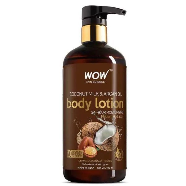 Wow Skin Science Coconut Milk & Argan Oil Body Lotion - Medium ...
