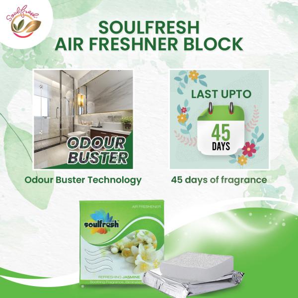 SOULFRESH Assorted Air Freshener Blocks for toilet - Pack of 3 -50g ...