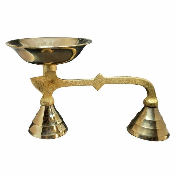 Subaa Traditional Brass Puja Dhoobakal Dhoop Holder - Gold Color - JioMart