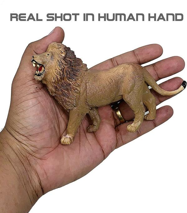 Sanjary Multicolor Rubber Jungle King Animal Toy Figure Mid Size Wild ...