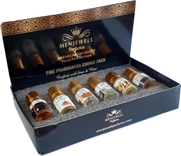 Menjewell Set Of 6 Attar Gift Pack (6 x 3 ml) Long Lastings Attar For ...