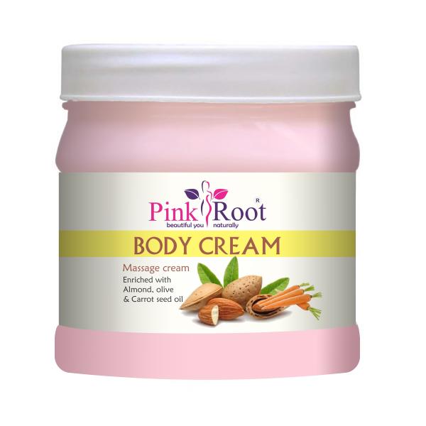 Pink Root Body Massage Cream Enriched with Almond Rich Hydration with ...