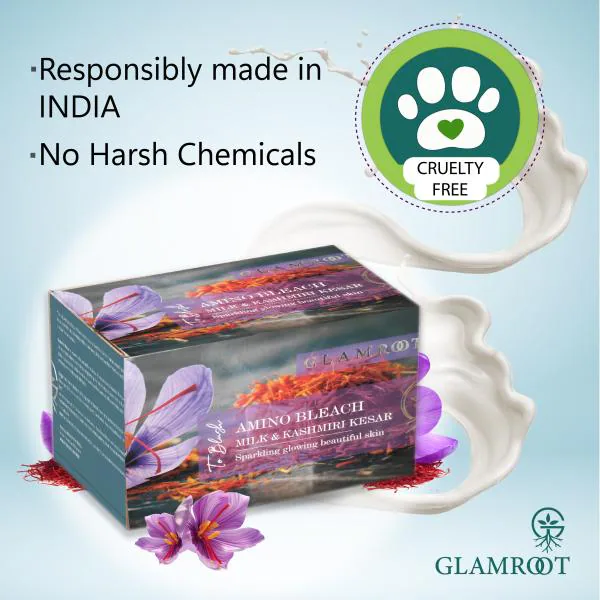 Glamroot Amino Protein Bleach Milk & Kashmiri Kesar helps in lightening ...