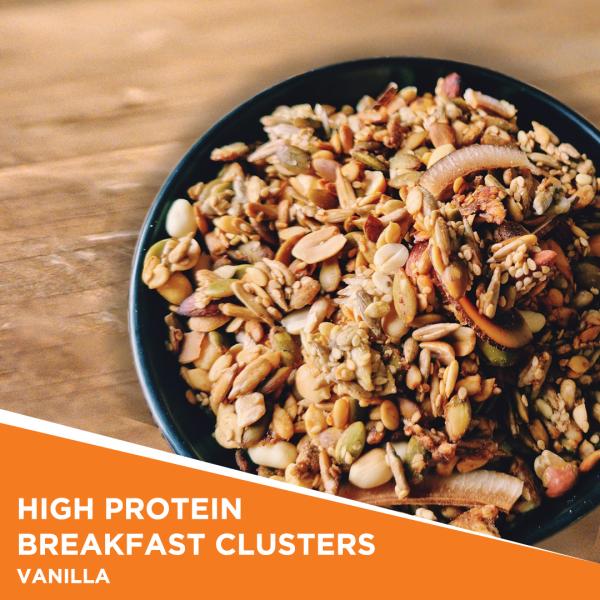 High Protein Breakfast Clusters - Vanilla - 1 kg 1 Packet Serves 25 ...