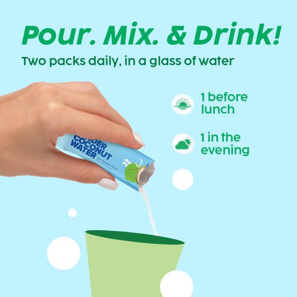 PLIX Tender Coconut Water Premix Powder 30 Sachets with Natural ...