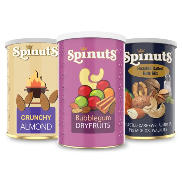 Crunchy Almond - Bubblegum Dryfruits - Roasted Salted Nuts mix - ( 300 g ) - JioMart