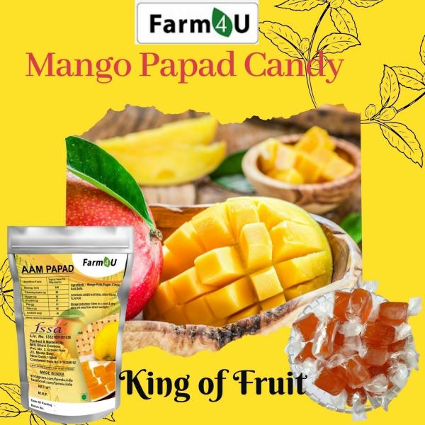 FARM4U (Pack of 2) Kaccha Aam Papad (Green) & Aam papad Khatta Meetha ...