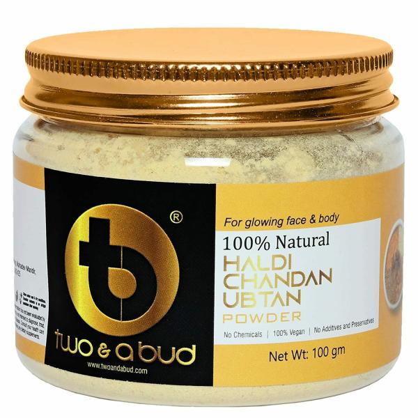 Two & A Bud 100% Natural Haldi Chandan Ubtan Powder | For Glowing Face and Skin | 100 g - JioMart