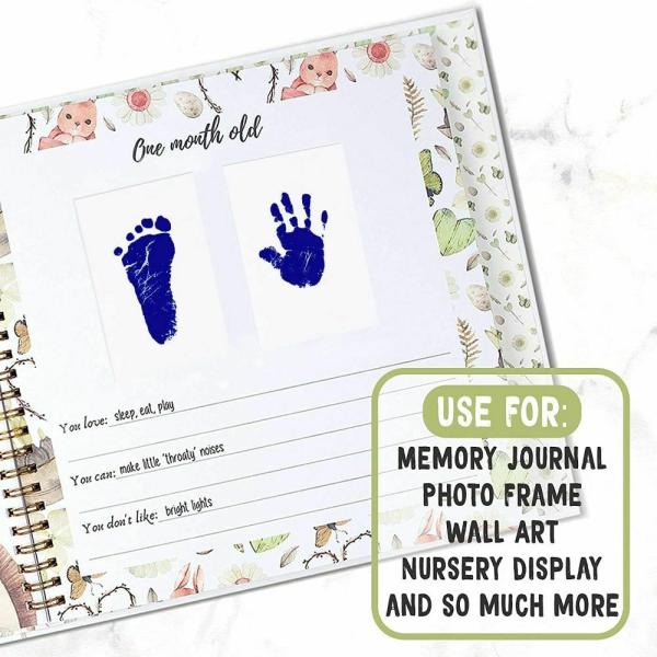 A Baby Cherry Blue Inkless Ink Pad For Baby Handprints And Footprints 3 ...