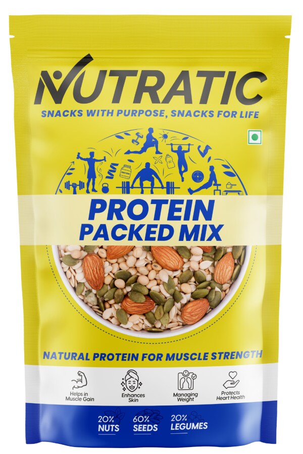 Nutratic Protein Packed Mix - Natural Protein for Muscle Strength Dry ...