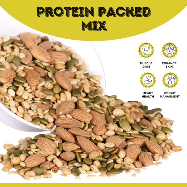 Nutratic Protein Packed Mix - Natural Protein for Muscle Strength Dry ...