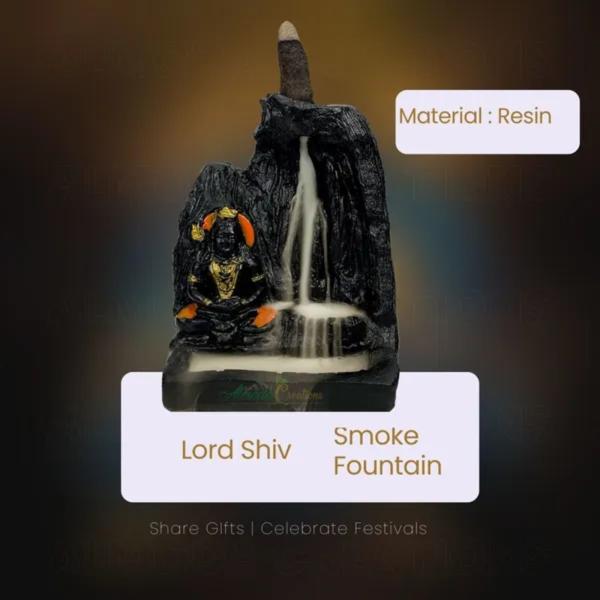 Almoda creation Lord Shiva Smoke Backflow Cone Incense Holder Bhaidooj ...