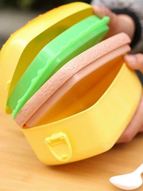 Sanjary Multicolor Plastic Burger Shape Lunch Box Containers Lunch Box ...