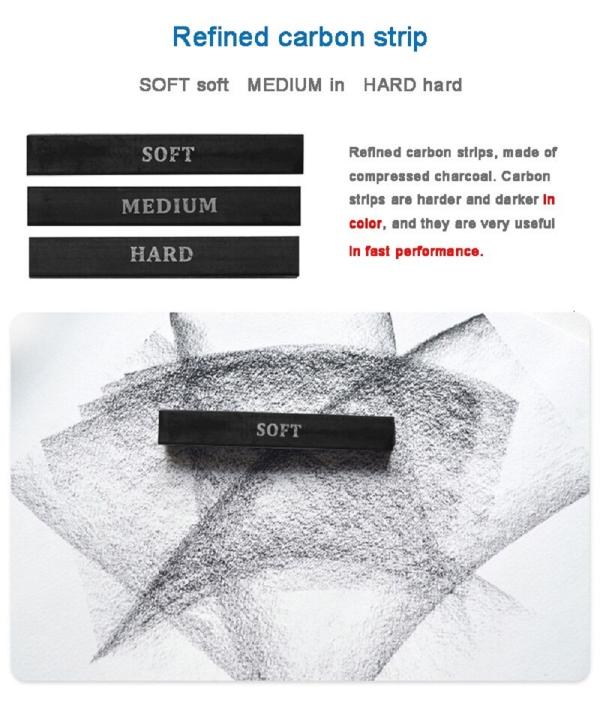 Corslet 35 Pcs Sketch Pencil Set Art Sketching Kit Graphite Charcoal ...