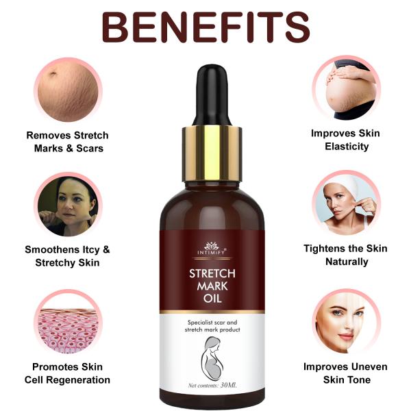 Intimify Stretch Mark Oil Removes Stretch Marks & Scars, Stretchy Skin ...
