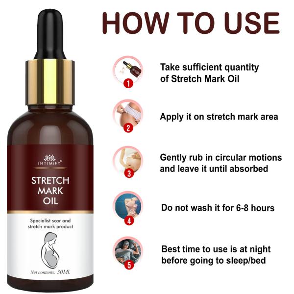 Intimify Stretch Mark Oil Removes Stretch Marks & Scars, Stretchy Skin ...