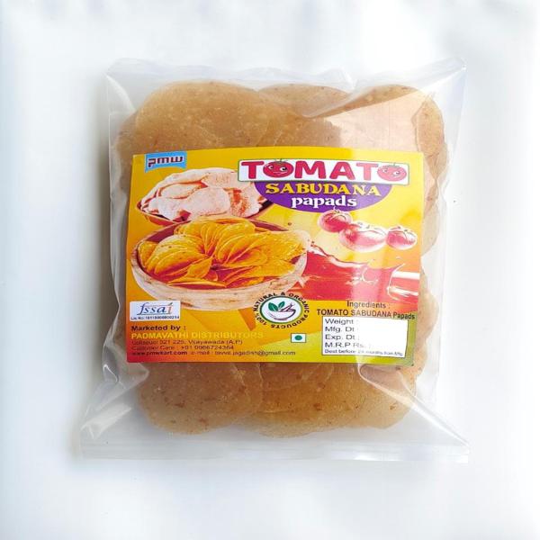 Pmw - Tomato Sabudana Papad Fryums - 500 Grams - 15 Grams Fryums Masala ...