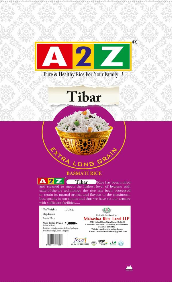 A 2 Z Tibar Basmati Rice 30 KG - JioMart