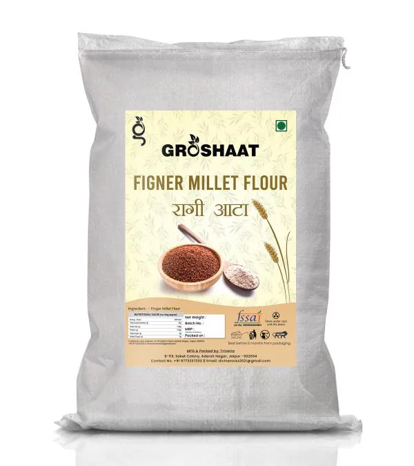 Groshaat Ragi Atta 20Kg (Packing) Finger Millet Flour / Ragi Flour ...