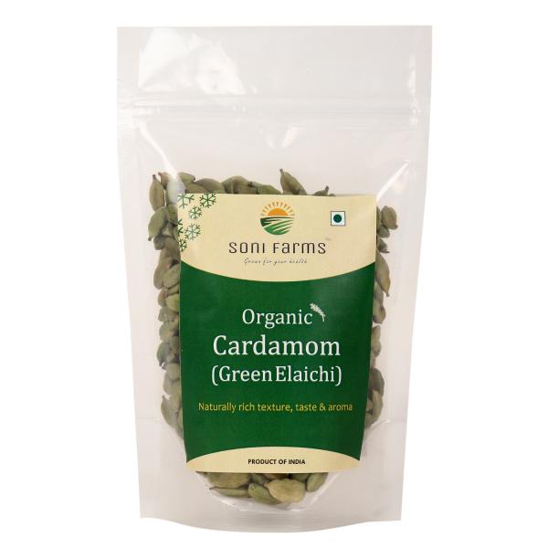 Soni Farms Organic Green Cardamom Whole / Hari Elaichi Sabut - 100gm ...