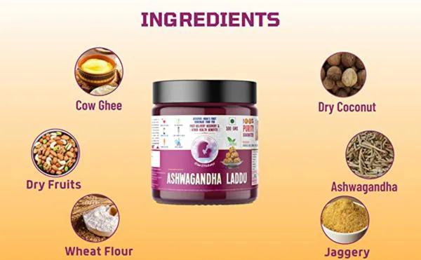 Maa Mitahara Ayurvedic Herb Ashwagandha Laddu With Jaggery Gudiya ...