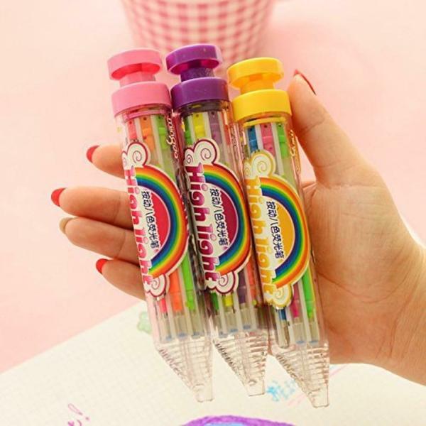 Aptitude A62 Multicolor 8 in One Color Glitter Blink Pen for Writing ...