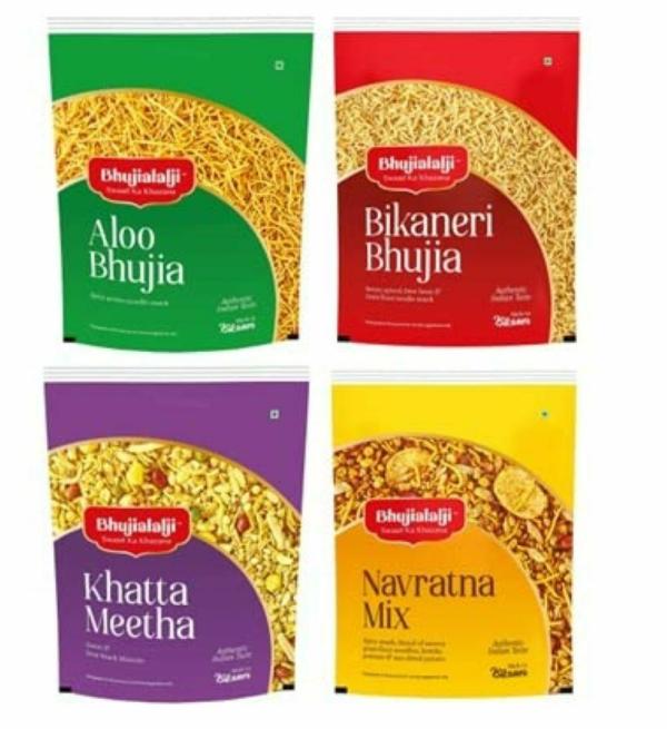 Bhujialalji Bikaneri & Aloo Bhujia Navratna Mixture & Khatta Meetha ...