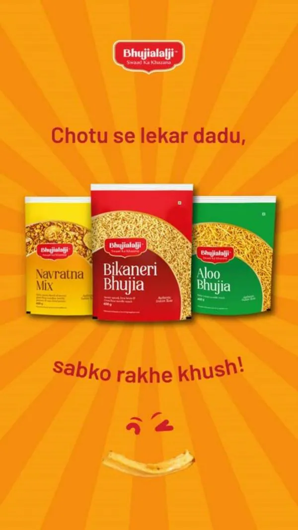 Bhujialalji Bikaneri & Aloo Bhujia Navratna Mixture & Khatta Meetha ...