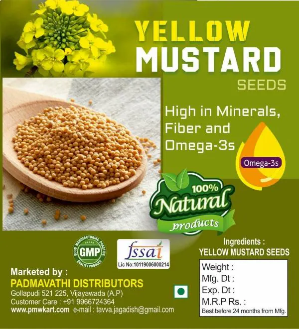 Pmw - White/Yellow Mustard Seeds - Safed PILI Sarson 500 GMS for Pooja ...
