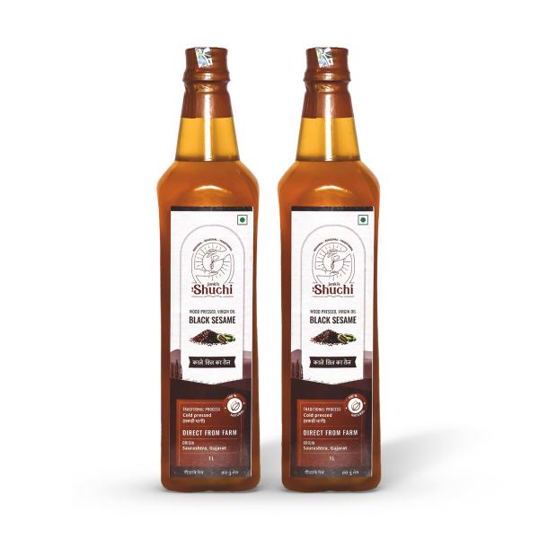 Janki's Shuchi Cold Pressed Sesame Oil in Wooden Ghani -1L (Pack Of 2 ...