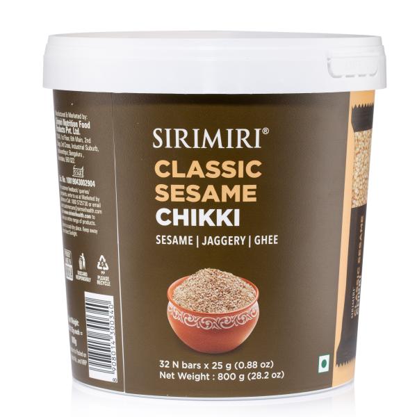 SIRIMIRI Classic Sesame Chikki - Made With Pure Jaggery 800G (32N x 25G ...