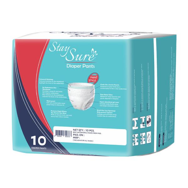 STAY SURE PANT STYLE ADULT DIAPER 10 PCS OF LARGE TO EXTRA LARGE - JioMart