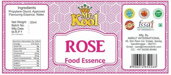 Mr.Kool Liquid Flavouring Food Essence | Cardamom,Strawberry,rose,pista ...