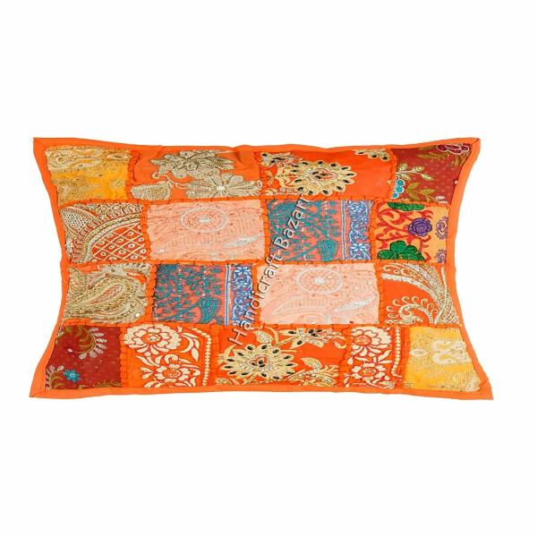 Handicraft Bazarr Stylish Fancy Cushion Cover Rectangular Patchwork ...