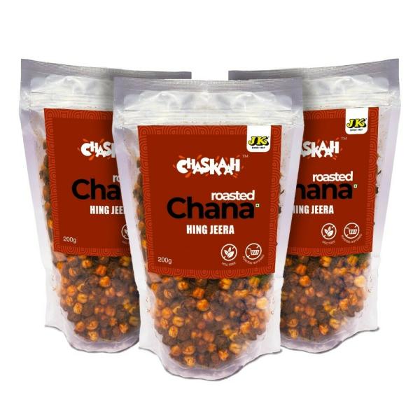 Chaskaah Hing Jeera Chana 600g (200gx3) by JK | Bhuna Chana | Roasted ...
