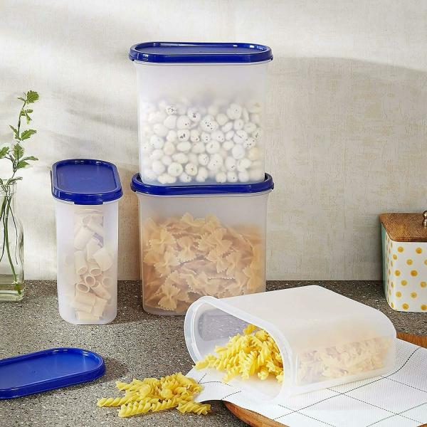 Console Oval Type Modular Plastic Storage Containers Set of 6( 2500 ml ...