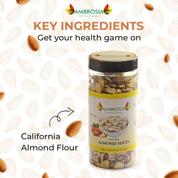 Ambrosia Fine California Almond Flour 200g, Powder Without Skin, Keto ...