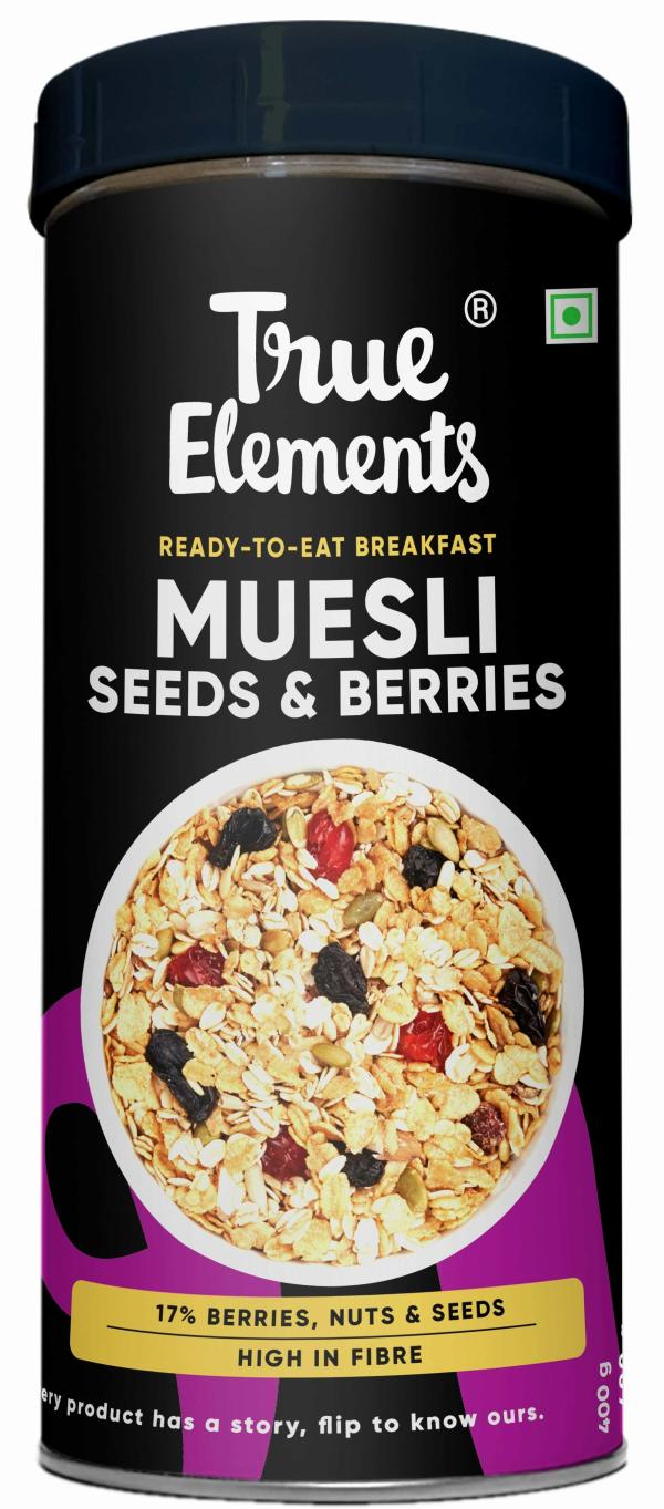 True Elements Seeds And Berries Muesli 400gm - JioMart