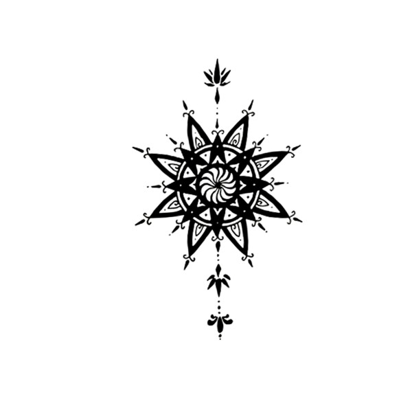 SIMPLY INKED Star Vortex Temporary Tattoo, Designer Tattoo for all ...