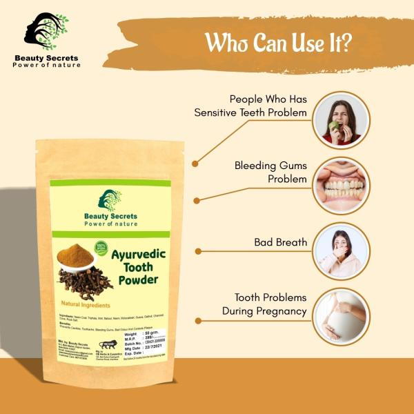 Beauty Secrets Ayurvedic Tooth Powder For Complete Oral Care - 50 gms ...
