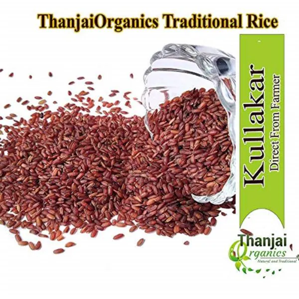 Thanjai Organics Kullakar Hand Pounded Rice 3 Kg| 1500g X 2 ...