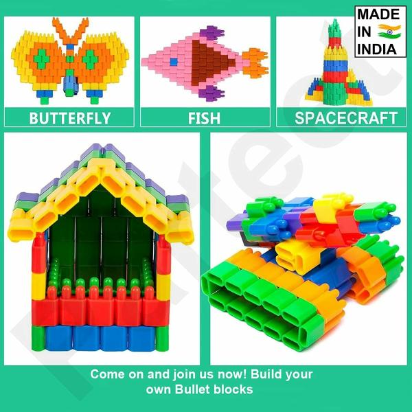 Parteet Bullet Building Blocks Set for Kids || Multicoloured ...
