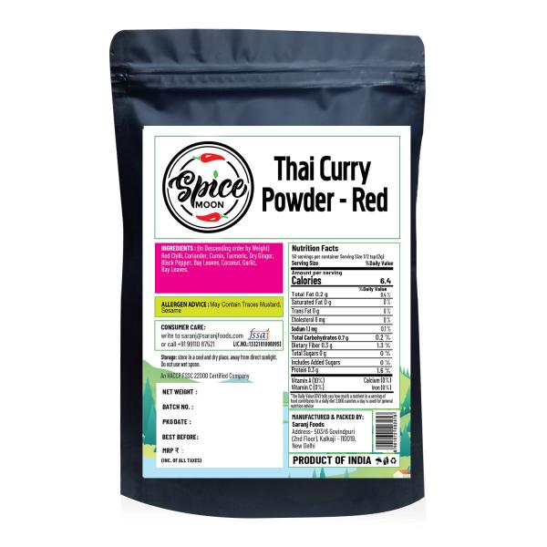 SPICE MOON Thai Curry Powder - Red| Spice Powder and Masala - 200gm ...