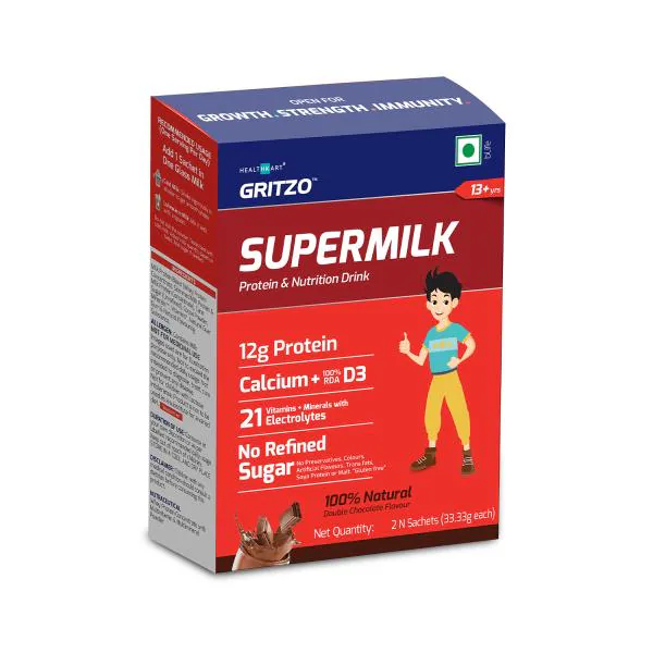 Gritzo SuperMilk 13+y (Teen Athletes), Trial Pack, Health Drink for ...